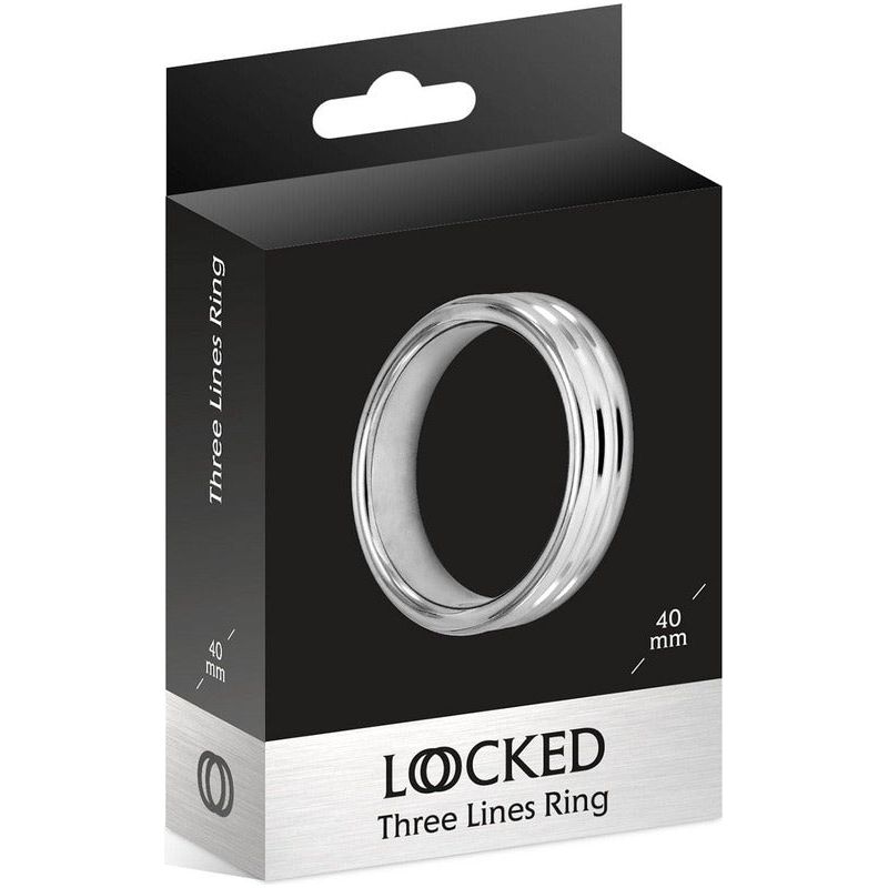 Erection ring - Locked - Three Lines Ring – Sensations Plus